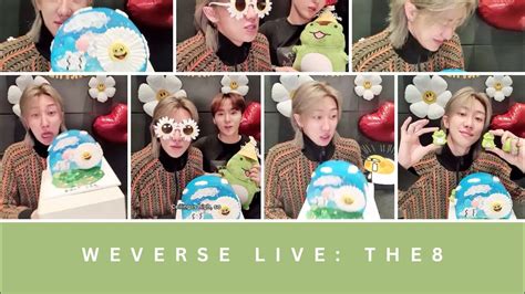 [eng Sub] 110723 Weverse Live With The8 Expressing Gratitude To Carats And His Near Cake Mishap