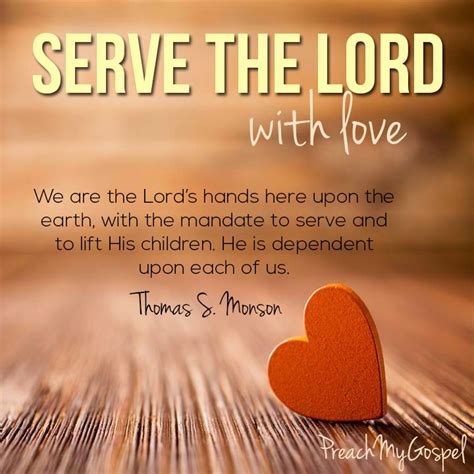 Serve The Lord With Love Faith Quote