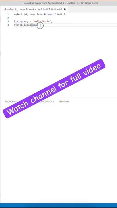 Execute Salesforceapex Code Without Opening Salesforce Developer Console Youtube