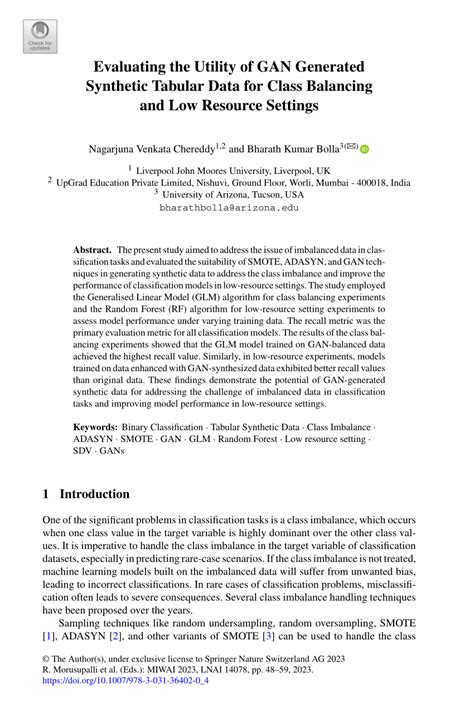 Pdf Evaluating The Utility Of Gan Generated Synthetic Tabular Data