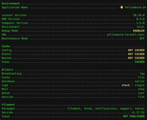 🐥 Output Key Value Pairs In Laravel Console Commands 🐥 Yellowduckbe