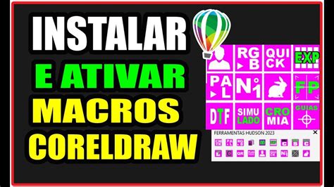 INSTALAR E ATIVAR Barra De Macros CorelDRAW YouTube