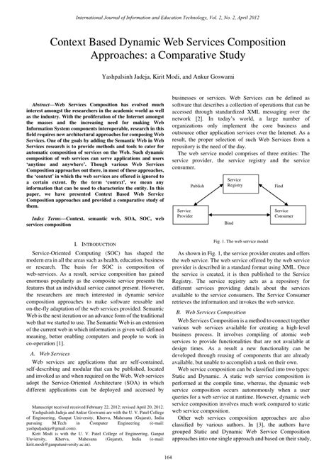 Pdf Context Based Dynamic Web Services Composition Approaches A