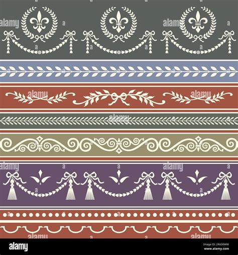 Vectorized Repeating Border Design Decorative Antique Ornaments All