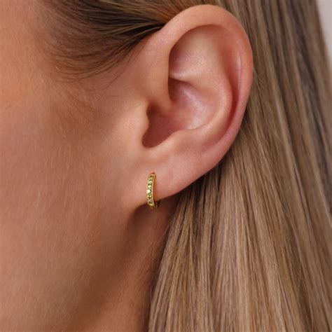 Paved Peridot Hoops Aug Birthstone Eyrful Eyrful Artistry Paved Peridot Hoops Aug Birthstone Eyrful Eyrful Artistry