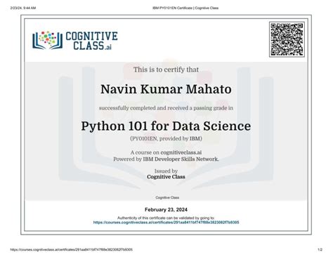 Navin Kumar Mahato On Linkedin Datascience Python Ibm Certificate