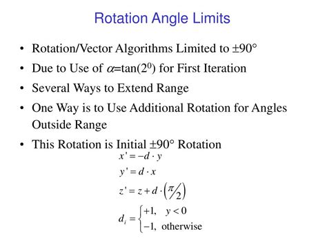 Ppt Cordic Algorithm Co Ordinate R Otation Di Gital C Omputer