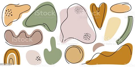 손으로 그린 다양한 모양과 낙서 물건의 세트 추상적 인 현대 현대 트렌디 벡터 일러스트레이션 추상적 인 배경 0명에 대한 스톡 벡터 아트 및 기타 이미지 Istock