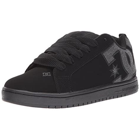 Dc Court Graffik 300529 Mens Black Leather Skate Sneakers Shoes Bhe Up