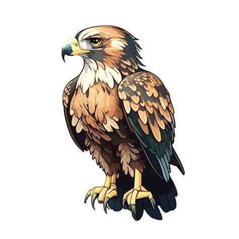 Premium Vector Cute Eagle Cartoon Style