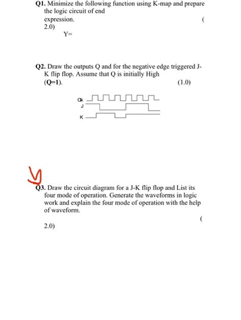 Solved Q1 Minimize The Following Function Using K Map And