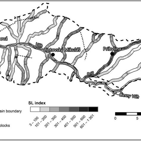 Sl Index Values And Selected Boundaries Of Neotectonic Blocks As The