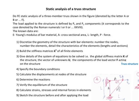 Solved Static Analysis Of A Truss StructureDo FE Static Chegg