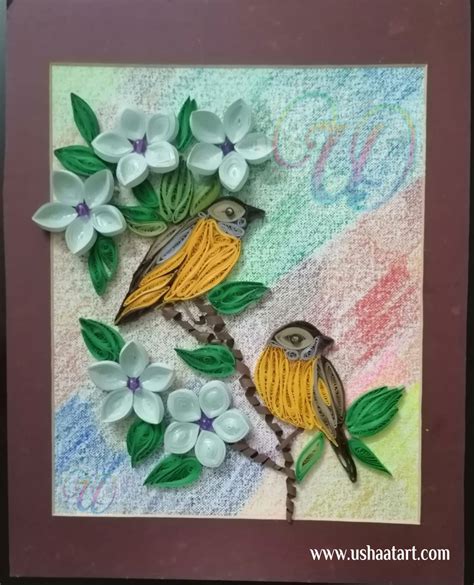 Paper Quilling Birds Usha At Art