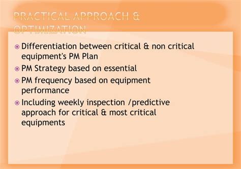 Optimization Of Preventive Maintenance To Reduce Maintenance Costs And Increase Equipment