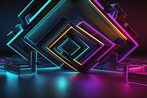 Tech Neon Lights Background Graphic By Motin · Creative Fabrica