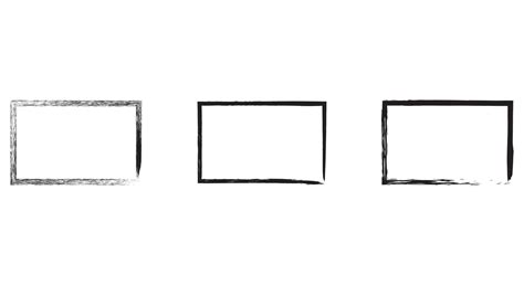 rectangle brush stroke vector design illustration isolated on white