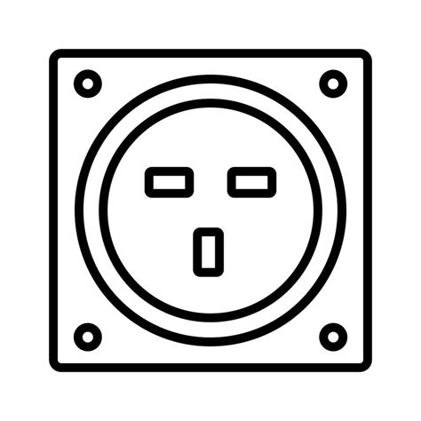 Power Socket Icon Style 21268361 Vector Art At Vecteezy