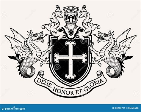 Coat Of Arms Knight Vector Illustration Stock Vector Illustration