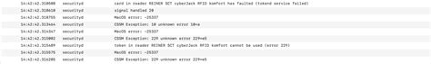 opensc 0 20 on macos securityd token in reader reiner sct cyberjack