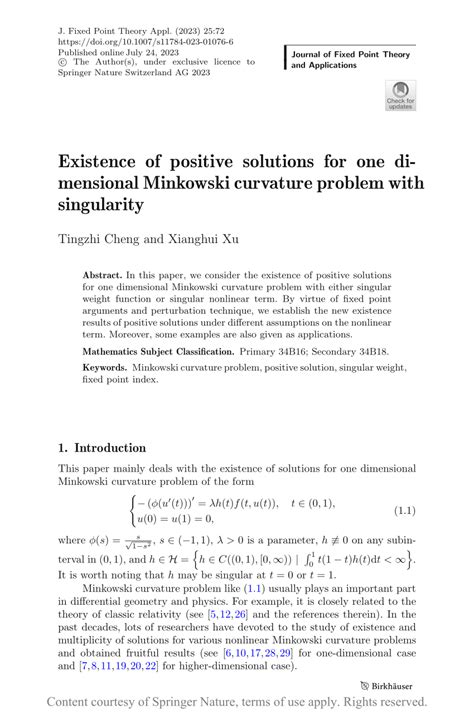 Existence Of Positive Solutions For One Dimensional Minkowski Curvature