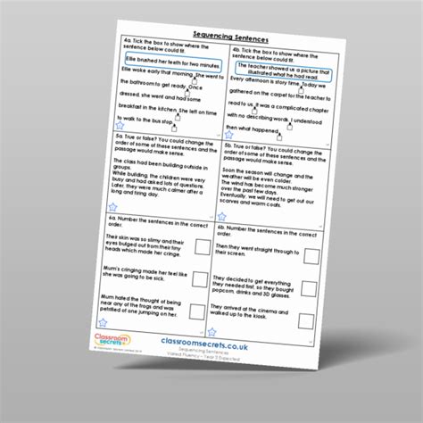 Year 3 Sequencing Sentences Varied Fluency Resource Classroom Secrets