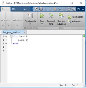 For Loop In Matlab Mumulets