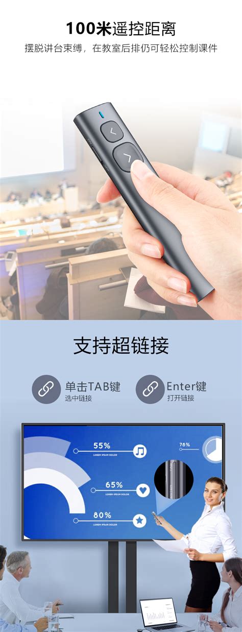 N95 레이저 Ppt 원격 제어용 Nuo 충전 페이지 발표자 Norwii