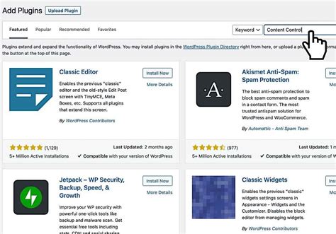 How To Install And Activate Content Control Content Control Plugin