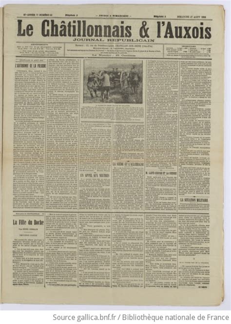 Le Châtillonnais Et Lauxois Journal Des Arrondissements De Châtillon