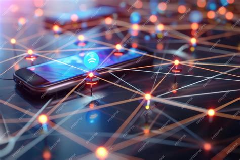 Wireless Mobile Network Coverage Concept With Antennas And Signal Transmission Premium Ai