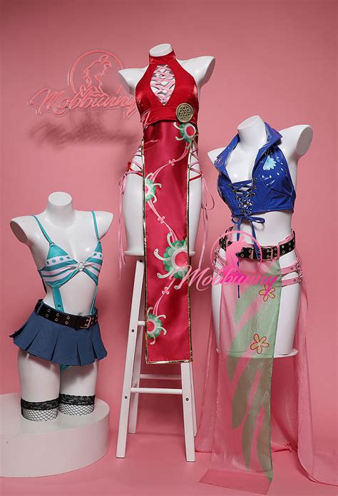 Boa Derivative Sexy Lingerie Cosutme Halloween Cheongsam Style Halter High Slit Dress Outfit