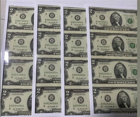 FAST DEAL US Uncut Notes Sets Running Serial Number Hobbies Toys Memorabilia