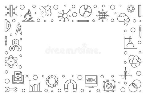 Stem Frame With White Background Vector Education Illustration Stock Vector Illustration Of
