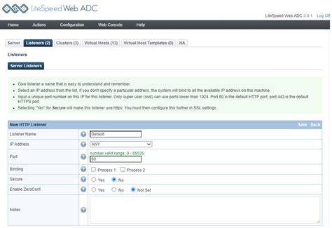 basic configuration litespeed web adc litespeed documentation