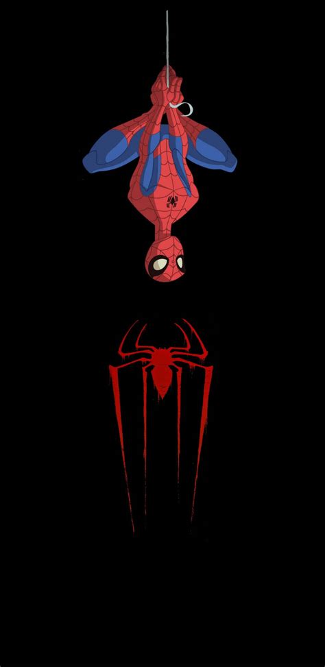 Download Spidey Logo Redmi Note 9 Punch Hole Wallpaper