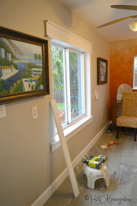 Simple DIY Craftsman Style Window Trim Tutorial H2OBungalow