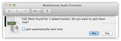 Convert APE To MP Format And Split It To Individual Tracks Using CUE File