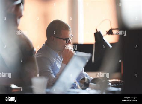 Startup Business Software Developer Working On Computer At Modern