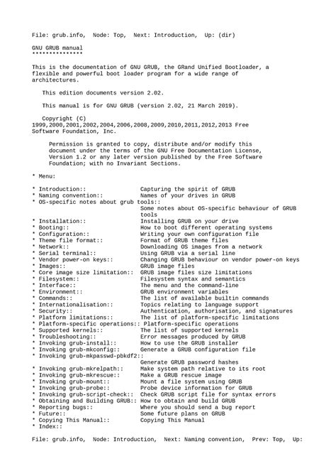 Grub Manual File Grub Node Top Next Introduction Up Dir Gnu