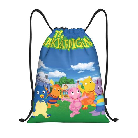The Anime Backyardigans Drawstring Backpack Sports Gym Sackpack Water