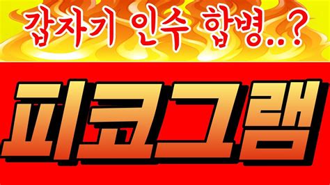 주식 피코그램 주가전망 5월 24일 화요일 초대형 호재 터졌다 지금부터 이 영상을 안보시는분들은 돈을 손해 보신겁니다