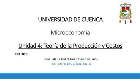 SOLUTION Unidad 4 1 Teoria De La Producci N Producci N 1 Studypool