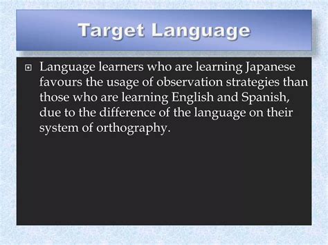 Factors Affecting Language Learning Strategies Ppt