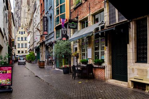 Antwerp Belgium October 2 2019 Old Historic Buildings On The Streets Of Antwerp Flemish