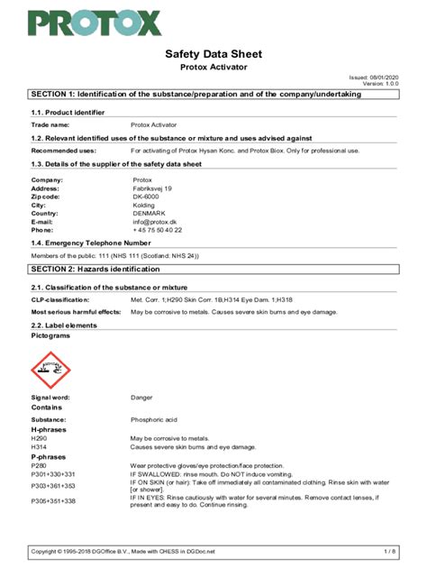 Fillable Online Sterilex Ultra Activator Solution Safety Data Sheet