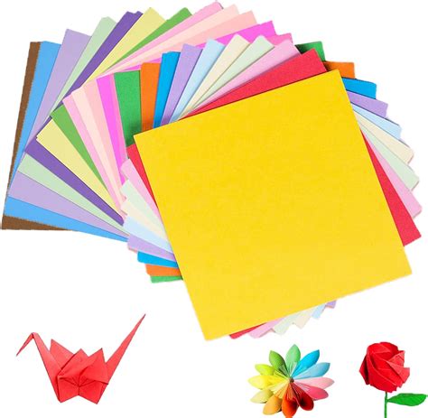 Origami Paper Coloured Paper 200 Sheets 20 Assorted Squares Coloured Paper Double Sided