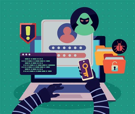 Cyber Fraud With Hacker Attacking 11482959 Vector Art At Vecteezy