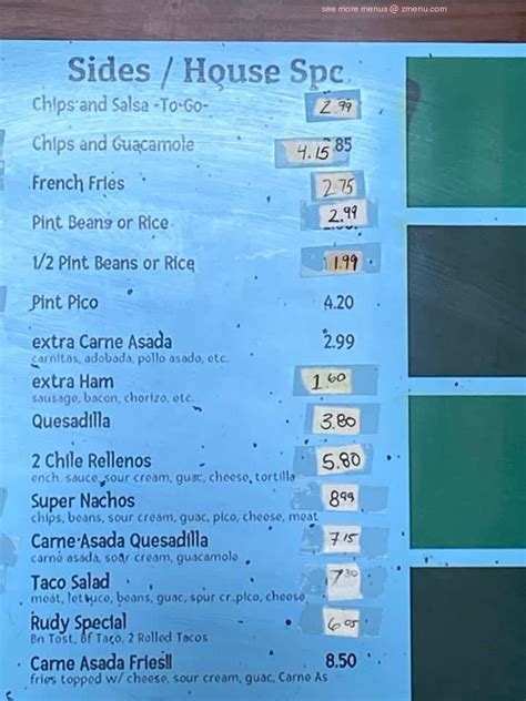 Online Menu Of Rodolfos Taco Shop Restaurant Farmington New Mexico