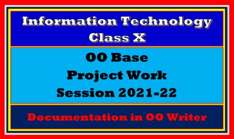 project work class 10 it 402 a comprehensive guide